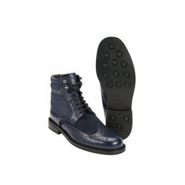 Mey & Edlich Mey & Edlich Herren Jeans-Brogue-Boot Blau 100 % Rindleder