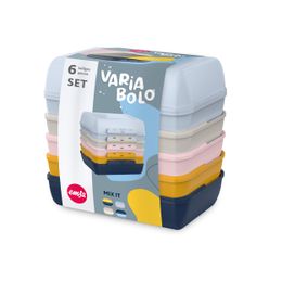 Lunchbox Emsa "Variabolo", farbmix, B:11cm H:14cm L:16cm, Polyprophylen (PP), Lebensmittelaufbewahrungsbeh&auml;lter, Lunchbox, platzsparend, verschiedene Farbkombinationen, sp&uuml;lmaschinenfest