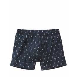 Mey Herren Long-Shorty Pin-up-Doll Blau 94 % Baumwolle, 6 % Elasthan