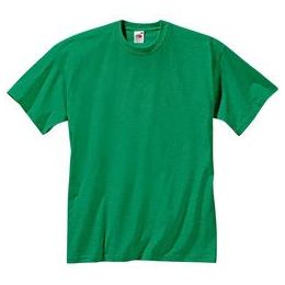 Rundhalsshirt Fruit of the Loom "Shirt", Herren, Gr. 7, gr&uuml;n (gr&uuml;n, wei&szlig;), 100% Baumwolle, unifarben, Rundhals, Shirts Rundhalsshirt