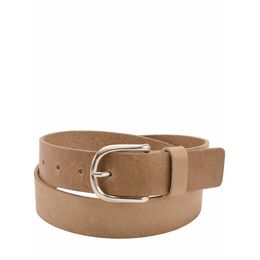 Mey & Edlich Mey & Edlich Herren Heller Jeans-G&uuml;rtel Beige Rindleder