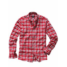 Mey & Edlich Mey & Edlich Herren Signalkaro-Flanellhemd Rot 100 % Baumwolle