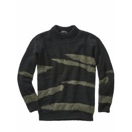 Mey & Edlich Mey & Edlich Herren Tektonischer Pullover Schwarz 34 % Wolle, 33 % Polyacryl, 33 % Polyester