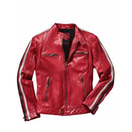 Mey & Edlich Mey & Edlich Herren Scuderia-Lederjacke Rot Lammnappa