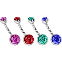 Adelia&acute;s Bauchnabelpiercing ADELIA&acute;S "Piercing - Bauchnabelpiercing Titan Banane Zirkonia", gr&uuml;n, Piercings, Damen, Banane mit Zirkonia, 8 mm L&auml;nge, 1,6 mm St&auml;rke, Titan
