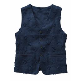 Mey & Edlich Mey & Edlich Herren Blickmagnet-Weste Blau 85 % Baumwolle, 8 % Viskose, 7 % Polyester