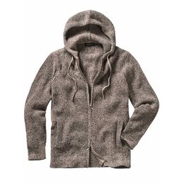 Mey & Edlich Mey & Edlich Herren Italienischer Kapuzencardigan Braun 80 % Wolle, 20 % Polyamid
