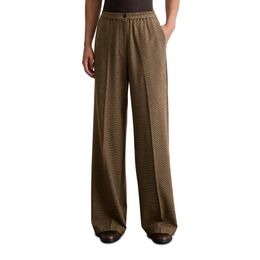 Marc O'Polo Chinohose MARC O'POLO "mit garngef&auml;rbtem Karomuster", Damen, Gr. 34, Normalgr&ouml;&szlig;en, schwarz braun, Obermaterial: 63% Polyester, 34% Viskose, 3% Elasthan, kariert, normal lang, Hosen Chinohose
