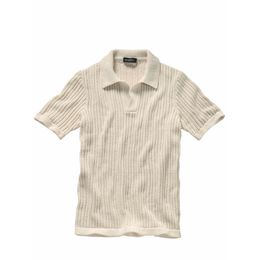 Mey & Edlich Mey & Edlich Herren Rassiges Strickpolo Beige 74 % Baumwolle, 26 % Polyamid