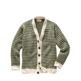 Peregrine Herren Network-Cardigan Beige 100 % Wolle