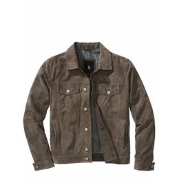 Mey & Edlich Mey & Edlich Herren Wilde Jeansjacke Gr&uuml;n Obermaterial: Ziegenveloursleder