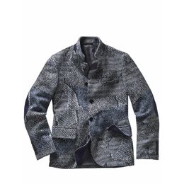 Mey & Edlich Mey & Edlich Herren Sashiko-Strick-Janker Blau 45 % Baumwolle, 20 % Baumwolle (bio), 33 % Polyester, 2 % Elasthan