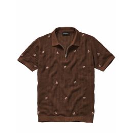Mey & Edlich Mey & Edlich Herren Schwachwerden-Strickpolo Braun 100 % Baumwolle (bio)