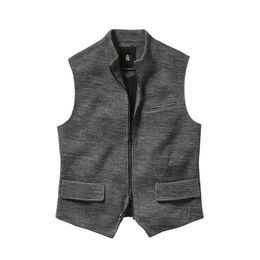Mey & Edlich Mey & Edlich Herren Zipper-Weste Grau 94 % Wolle, 6 % Polyamid