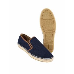 Espadrij Herren Costa-Lino-Slipper Blau 100 % Leinen