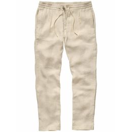Mey & Edlich Mey & Edlich Herren Leinenchino Herringbone Beige 100 % Leinen