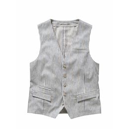 Mey & Edlich Mey & Edlich Herren Weste Riga Sottile Blau 49 % Baumwolle, 31 % Polyester, 19 % Leinen, 1 % Elasthan