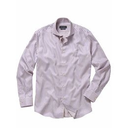 Mey & Edlich Mey & Edlich Herren Streifenhai-Hemd Lila 100 % Tencel