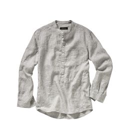 Mey & Edlich Mey & Edlich Herren Fischerhemd Grau 100 % Leinen