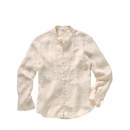 Luis Trenker Herren Leinenhemd Lubarnay Beige 100 % Leinen