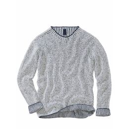 Hannes Roether Herren Pullover ek10man Metallic 62 % Leinen, 33 % Baumwolle, 5 % Polyamid