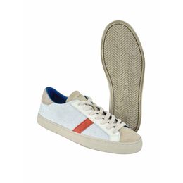D.A.T.E. Herren Hill Low Sneaker Mesh Wei&szlig; 70 % Polyester, 30 % Rindleder