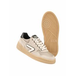 Hub Herren Court-Sneaker Grau Rindleder