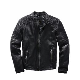 Mey & Edlich Mey & Edlich Herren Regelbruch-Lederjacke Schwarz Lammleder