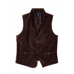 Mey & Edlich Mey & Edlich Herren Volkers Weste Braun Obermaterial: 98 % Baumwolle, 2 % Elasthan
