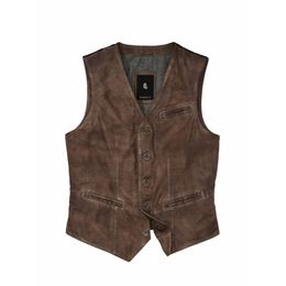 Mey & Edlich Mey & Edlich Herren Feinschliff-Weste Braun 100 % Leder (Lammnappa)