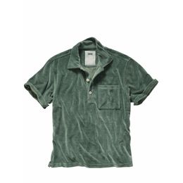 OAS Herren Velours-Polo Girona Gr&uuml;n 80 % Baumwolle, 20 % Polyester