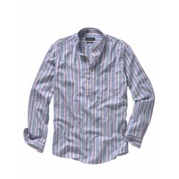Mey & Edlich Mey & Edlich Herren Schlupfhemd Tegernsee Blau 55 % Leinen, 45 % Baumwolle