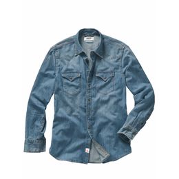 Replay Herren Western-Jeanshemd Blau 100 % Baumwolle