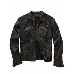 Mey & Edlich Mey & Edlich Herren Erbst&uuml;ck-Lederjacke Braun Obermaterial: Lammnappa