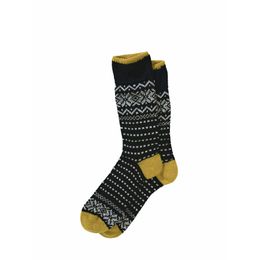 Corgi Herren Falsche Norweger-Socke Schwarz 80 % Wolle, 20 % Baumwolle