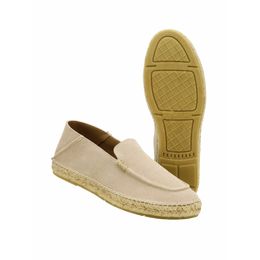 Espadrij Herren Espadrij Slipper Wei&szlig; Obermaterial: Rindleder