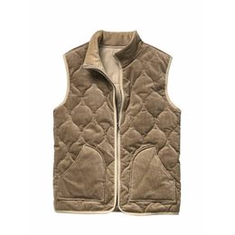 Mey & Edlich Mey & Edlich Herren Zwiebelstepp-Cordweste Beige Obermaterial: 97 % Baumwolle, 3 % Elasthan