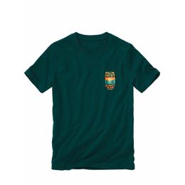 Mey & Edlich Mey & Edlich Herren T-Shirt Sunset Slam Gr&uuml;n 100 % Baumwolle