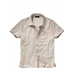 Mey & Edlich Mey & Edlich Herren Eiswaffel-Polo Beige 92 % Baumwolle, 8 % Polyamid