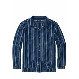 Mey & Edlich Mey & Edlich Herren Geruhsame-N&auml;chte-Pyjamashirt Blau 100 % Baumwolle