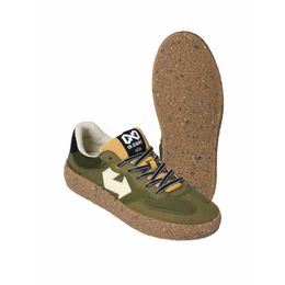 ID Eight Herren Uriduri-Sneaker Gr&uuml;n 44 % Polyester (recycelt, wasserabweisend), 38 % Polyamid (recycelt), 12 % BioVeg (Maiskorn), 6 % Apfelschale