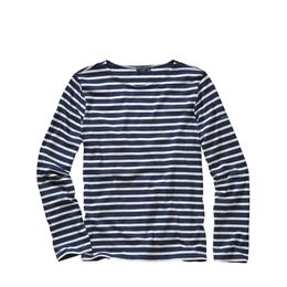 St. James Herren Bretagne-Shirt Blau 100 % Baumwolle