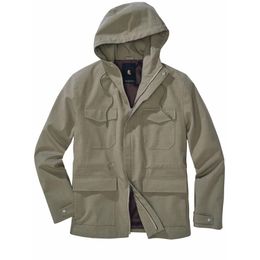 Mey & Edlich Mey & Edlich Herren Kapuzen-Fieldjacket Hinterland Gr&uuml;n 66 % Polyester, 28 % Viskose, 6 % Elasthan