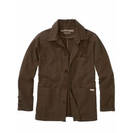 St. James Herren Fisherman-Jacket Sirocco II Braun 100 % Baumwolle