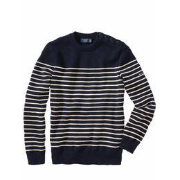 St. James Herren Pullover Binic Blau 100 % Wolle