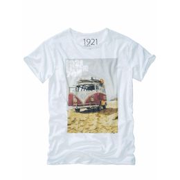1921 T-Shirts Herren T-Shirt California Wei&szlig; 100 % Baumwolle