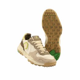Satorisan S.L Herren Leinen-Sneaker Chacrona Wei&szlig; Obermaterial: Leinen, Leder