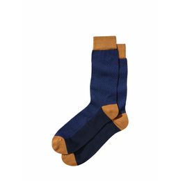 Mey & Edlich Mey & Edlich Herren Zickzack-Socke Blau 80 % Baumwolle, 20 % Polyamid