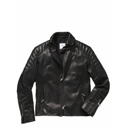 Heinz Bauer Manufakt Herren Lederjacke Interlagos Schwarz 100 % Kalbsleder