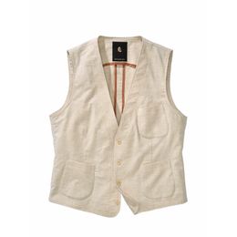 Mey & Edlich Mey & Edlich Herren Dolce-Vita-Weste Beige 69 % Baumwolle, 29 % Leinen, 2 % Elasthan
